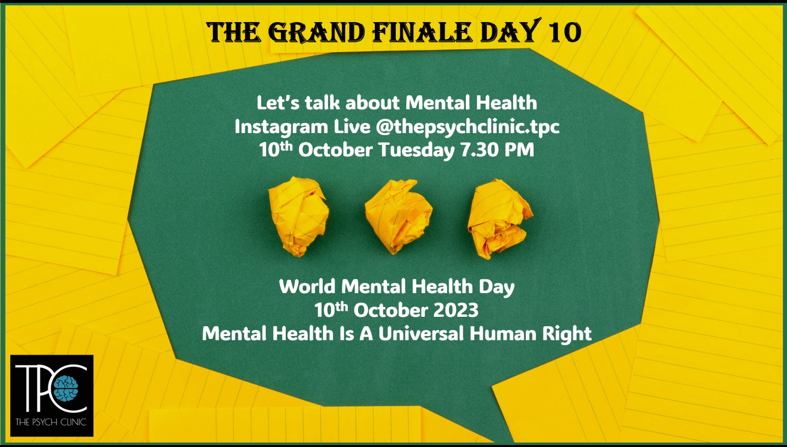 World Mental Health Day - The Grand Finale - The Psych Clinic